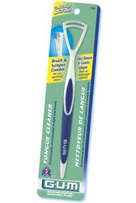 GUM 2 in 1 Tongue Cleaner, Assorted Colors. Box of 6 *CLEARANCE* - BUT ...